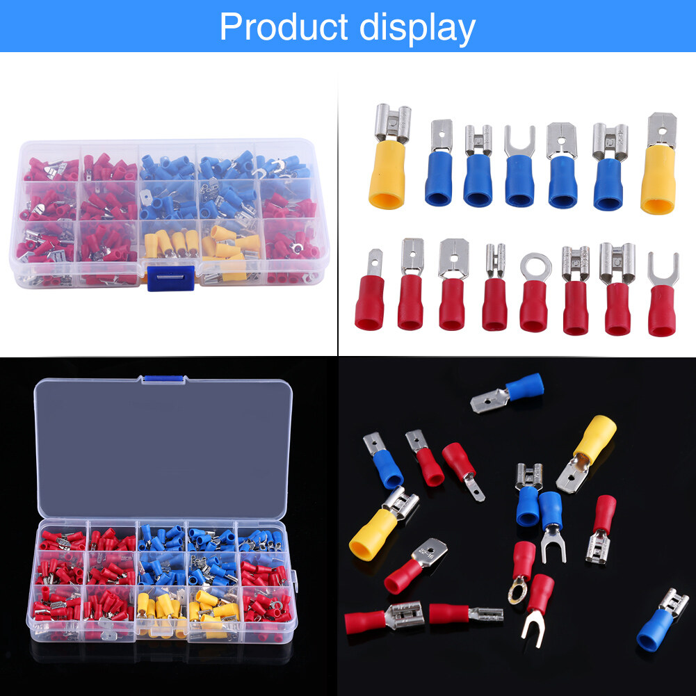 280 pcs Cable Lugs with Assortment Box Auto Connector Flat Connector ...