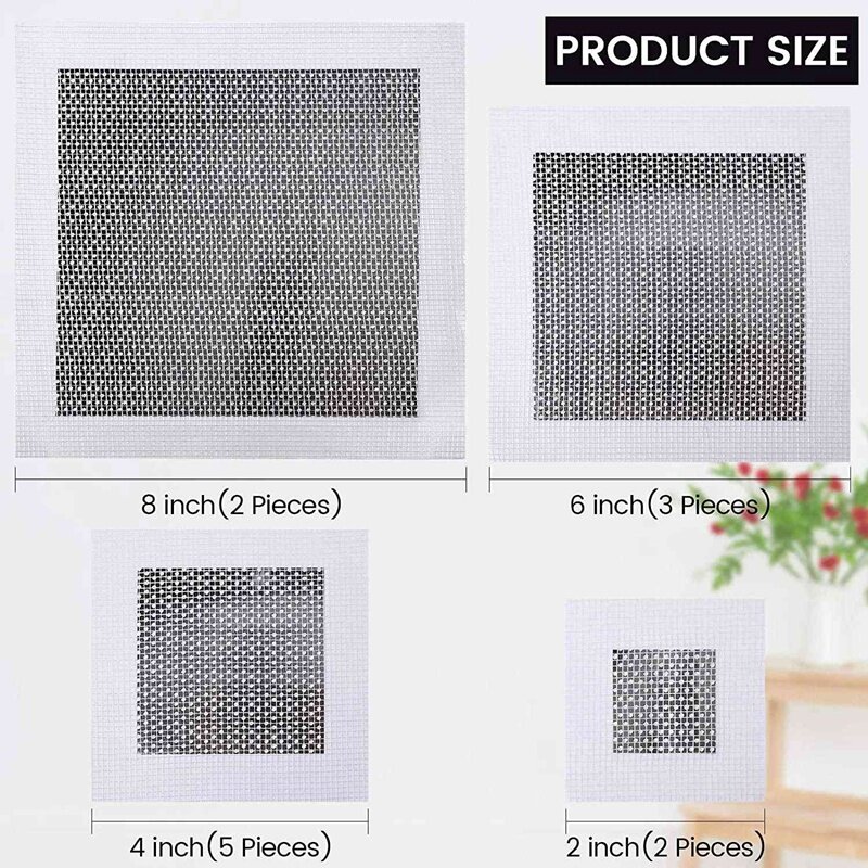 12 Pieces Aluminum Wall Repair Patch Self-Adhesive Wall Repair Patch 2 ...