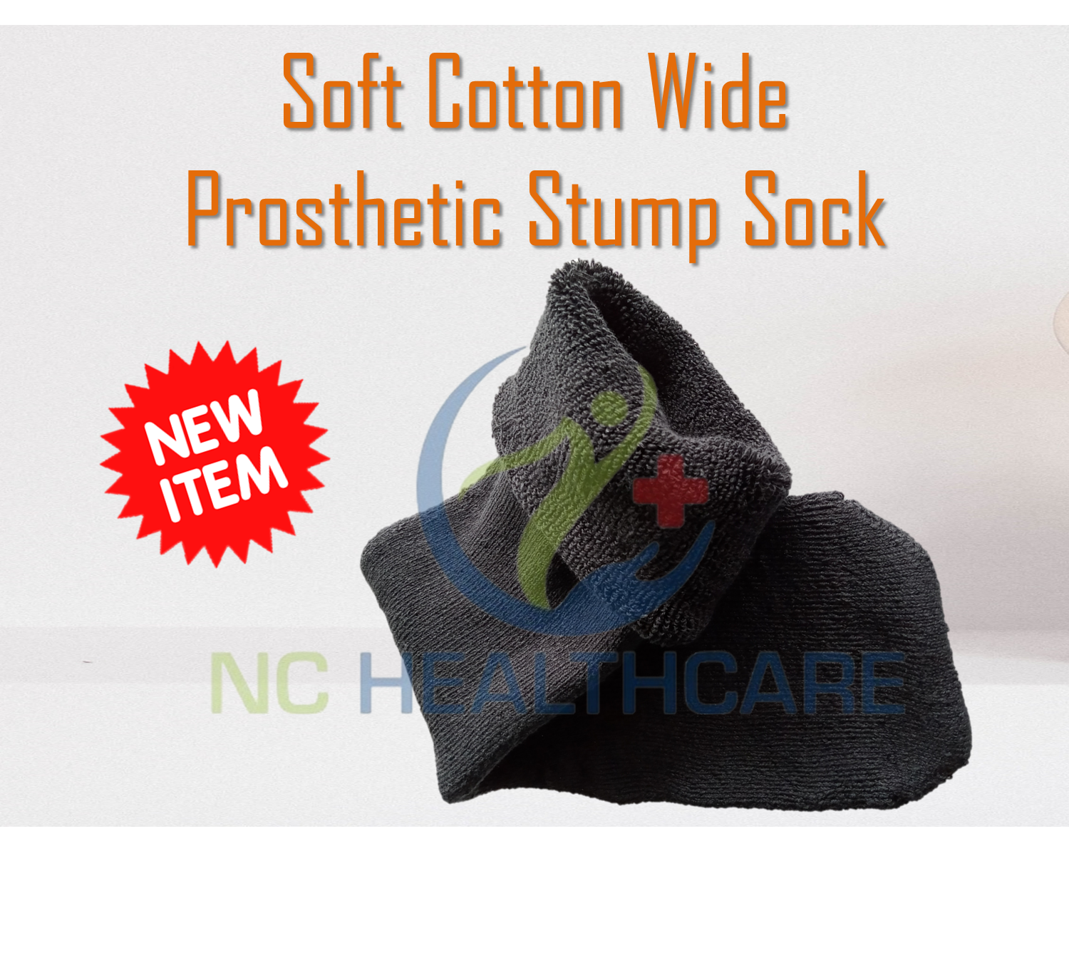 Soft Cotton Wide Prosthetic Sock For Big Stump/ AK Stump Sock/Stoking ...