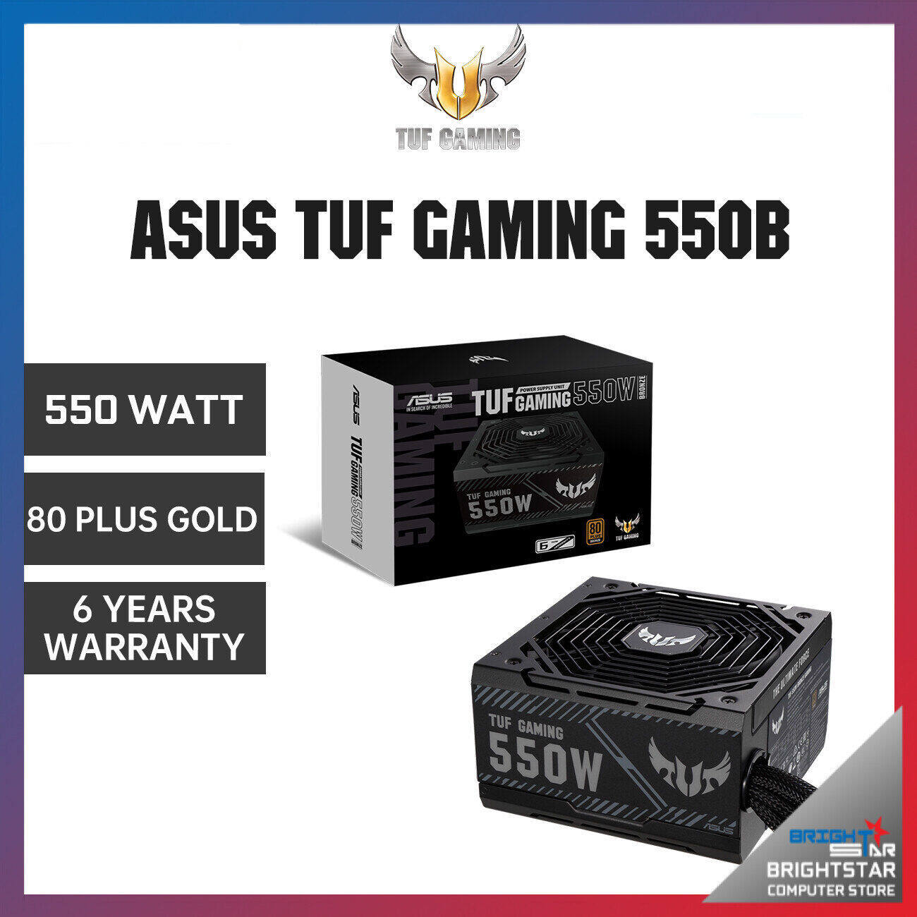 ASUS PSU TUF Gaming 550B ( ATX | 550 Watt | 80 Plus Bronze | 6 Years ...