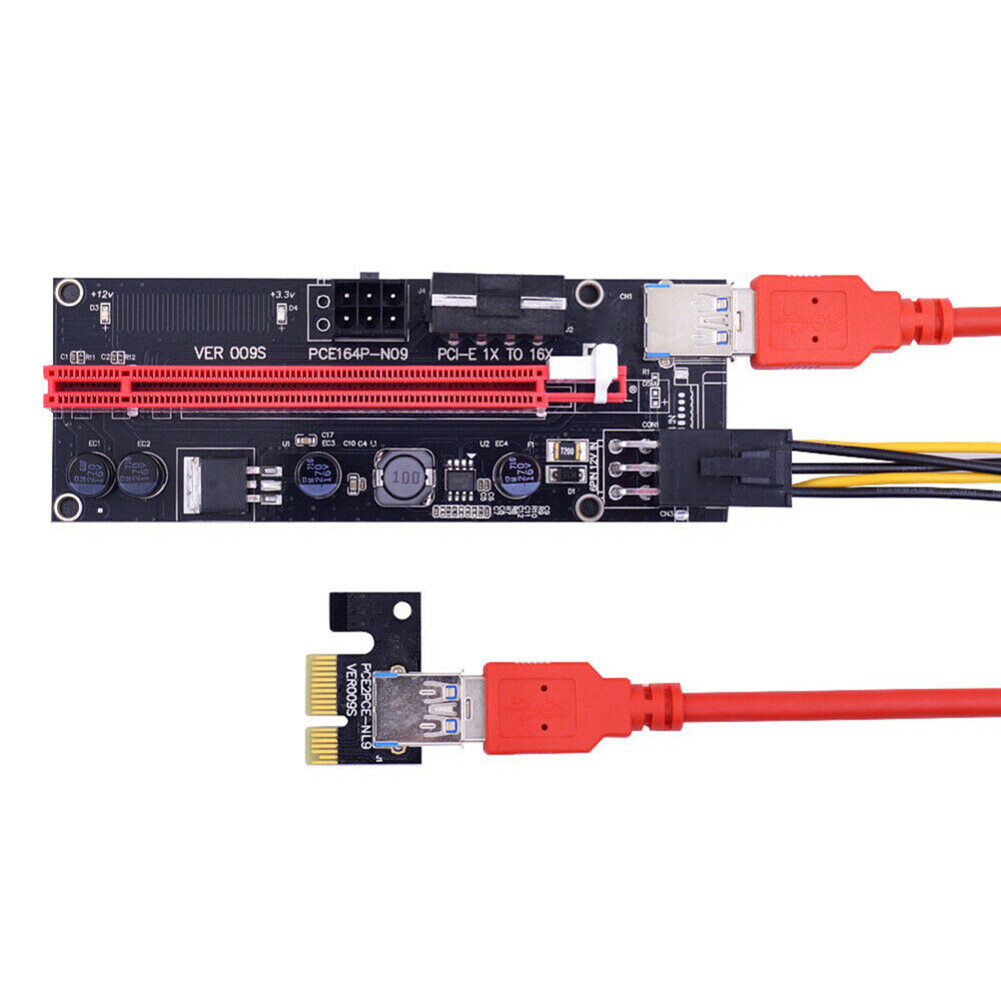 60ซม.Ver009S การ์ด Pci-E Riser Pcie 1X To 16X Usb 3.0สายข้อมูลเคส ...