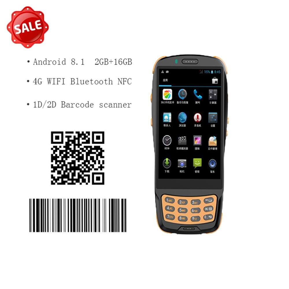 Barcode Scanner PDA Reader Android 8.1 NFC 2+16GB Wifi Portable 4G ...