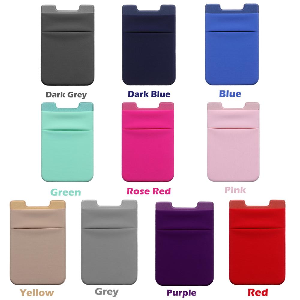 Adhesive Sticker Phone Pocket Cell Phone Stick On Card Wallet Stretchy ...