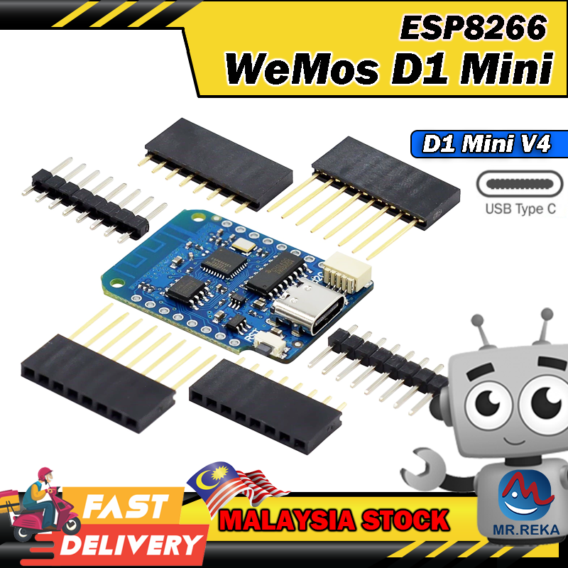 ⚡️ Wemos D1 Mini ESP8266 WiFi Development Board NodeMcu Lua TYPE-C ...