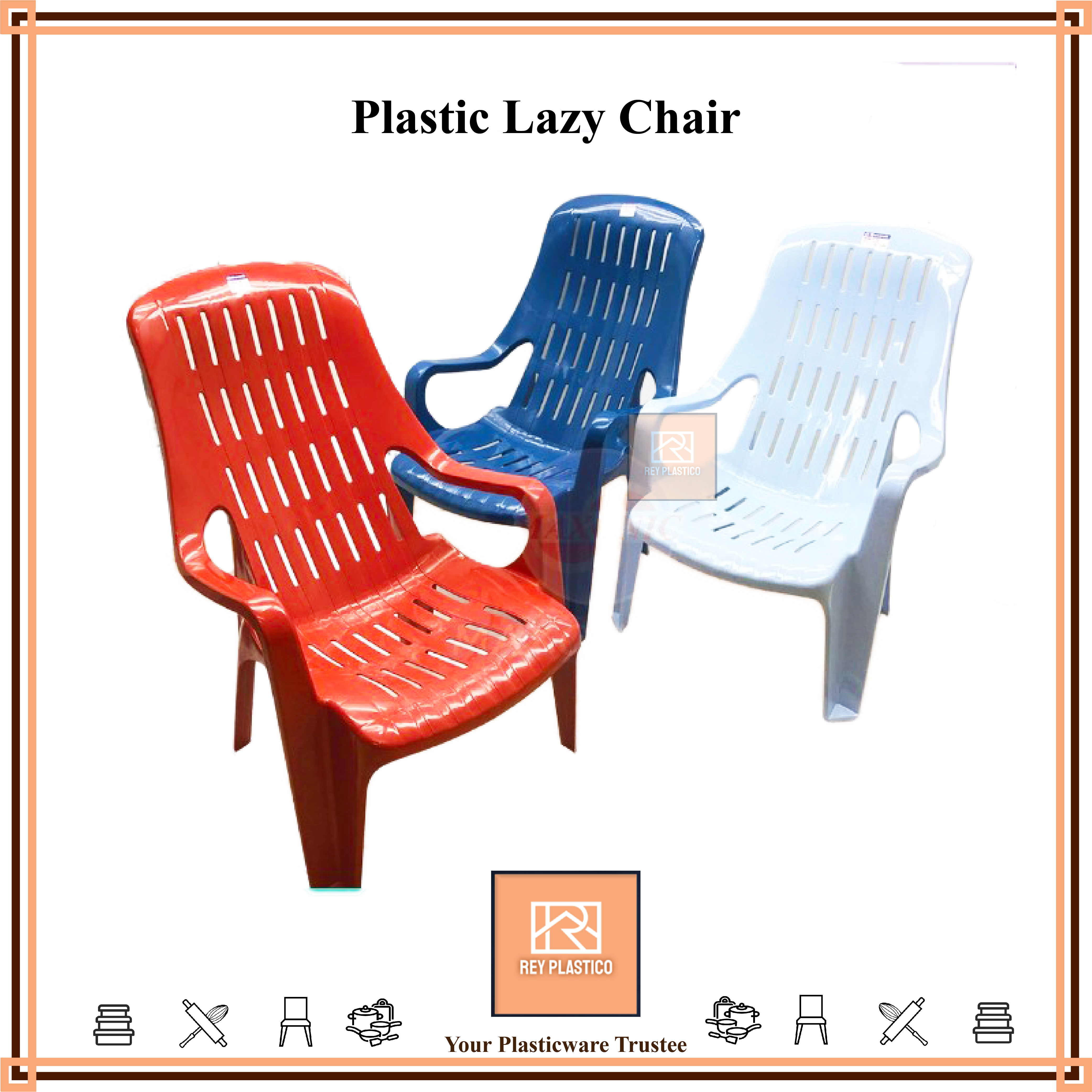Maxonic Plastic Relax Chair/ Lazy Chair/ Comfortable Chair with Arm ...