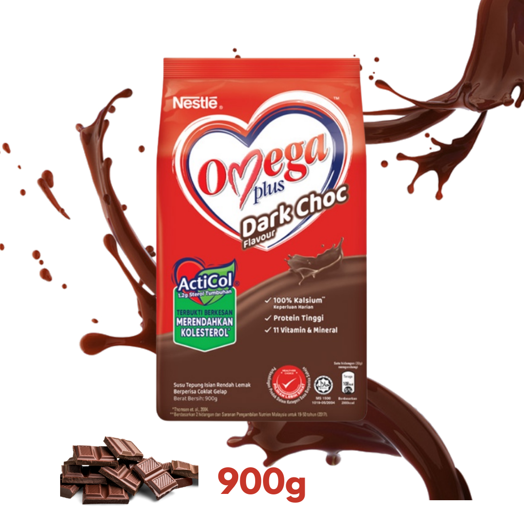 Nestle Omega Plus Dark Choc Flavour 550/900g | Lazada