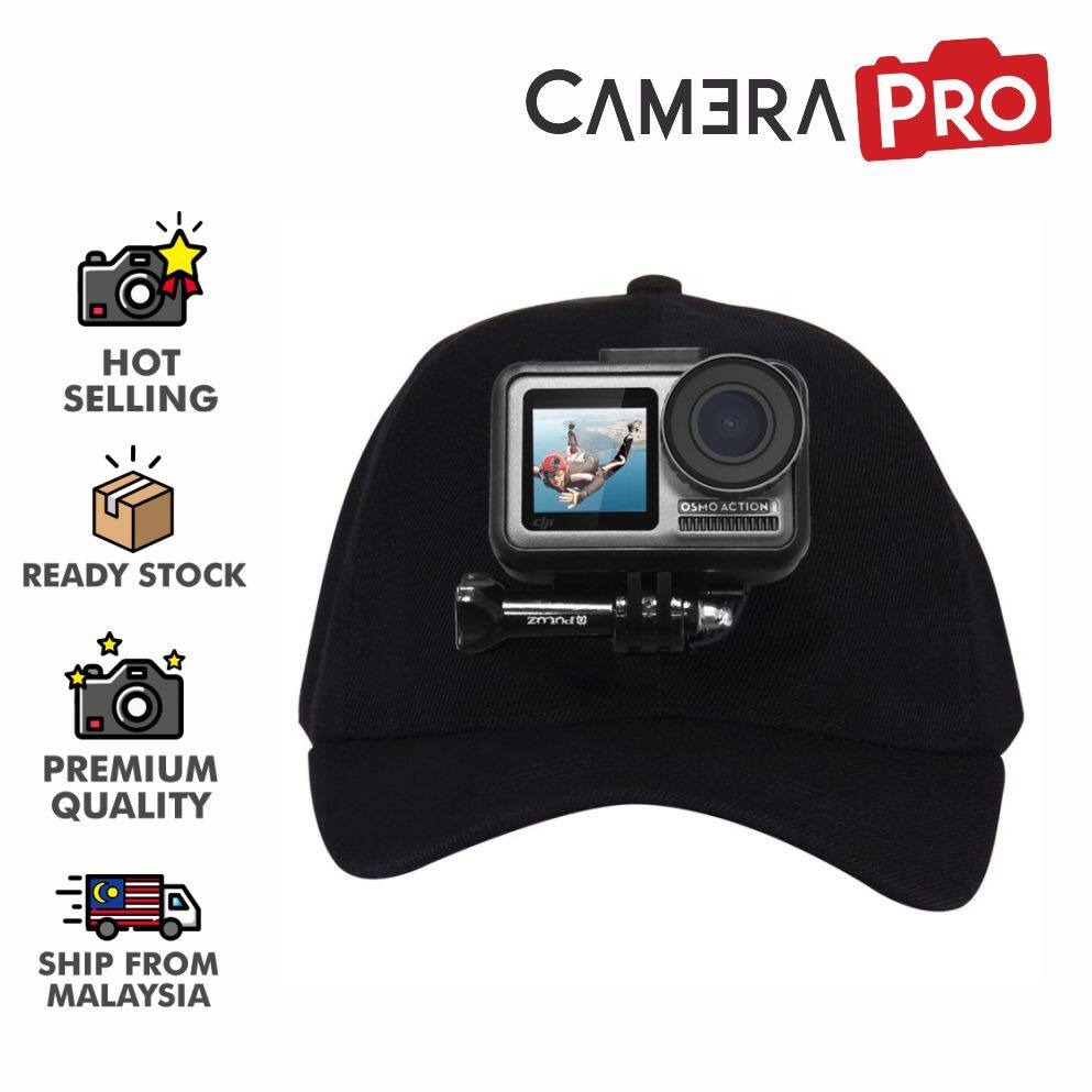 PULUZ for GoPro Accessories Outdoor Sun Hat Topi Baseball Cap W/ Holder ...