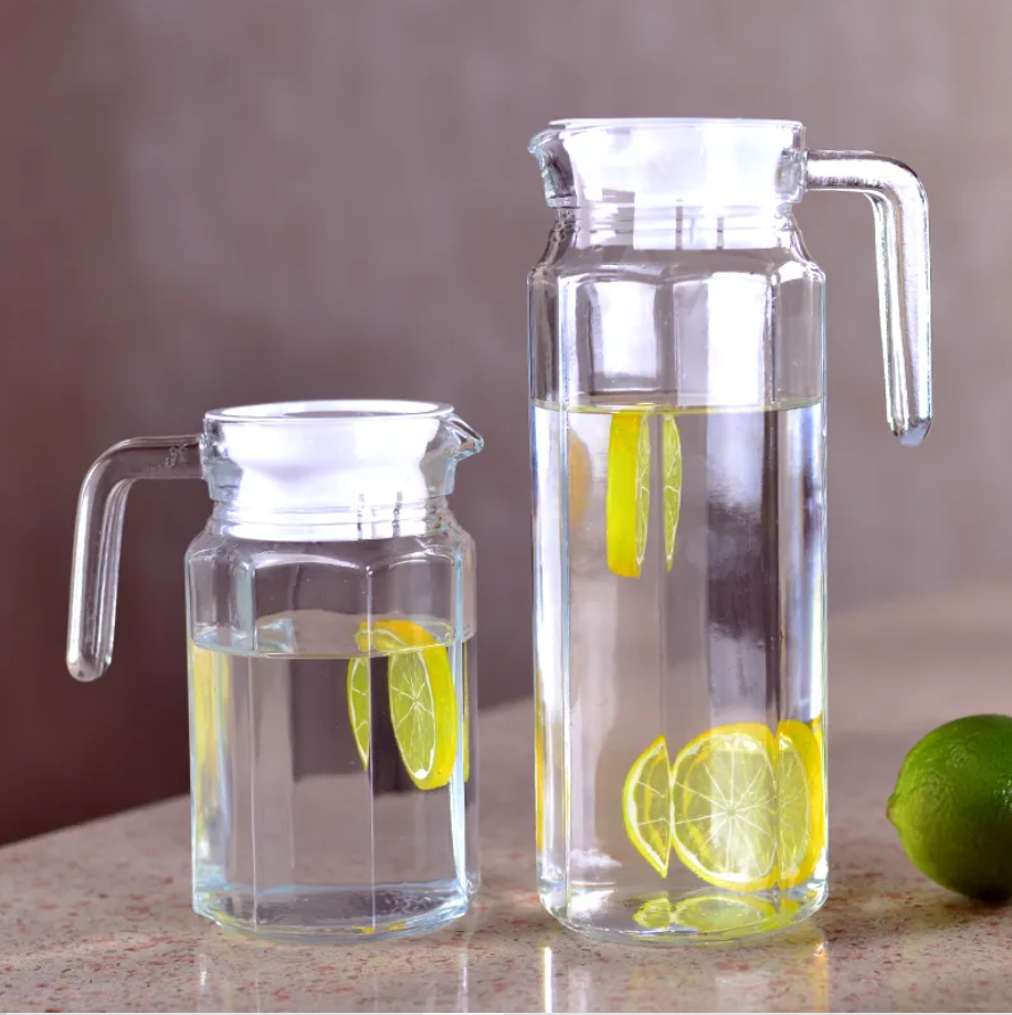 1.1 Liter / 0.5 Liter Glass Water Jug with Lid Jug Air Kaca | Lazada