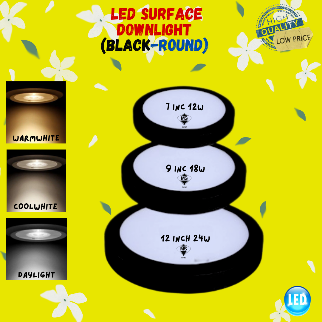 LED Surface Downlight LED Surface Light 12W 18W 24W Lampu Ceiling Light ...