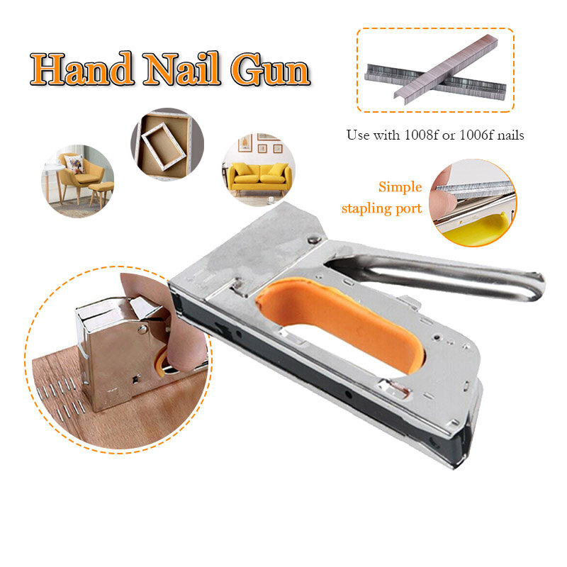 Heavy Duty Stapler Gun 6/8mm U-shaped Metal Nail Tacker Gun Woodworking ...