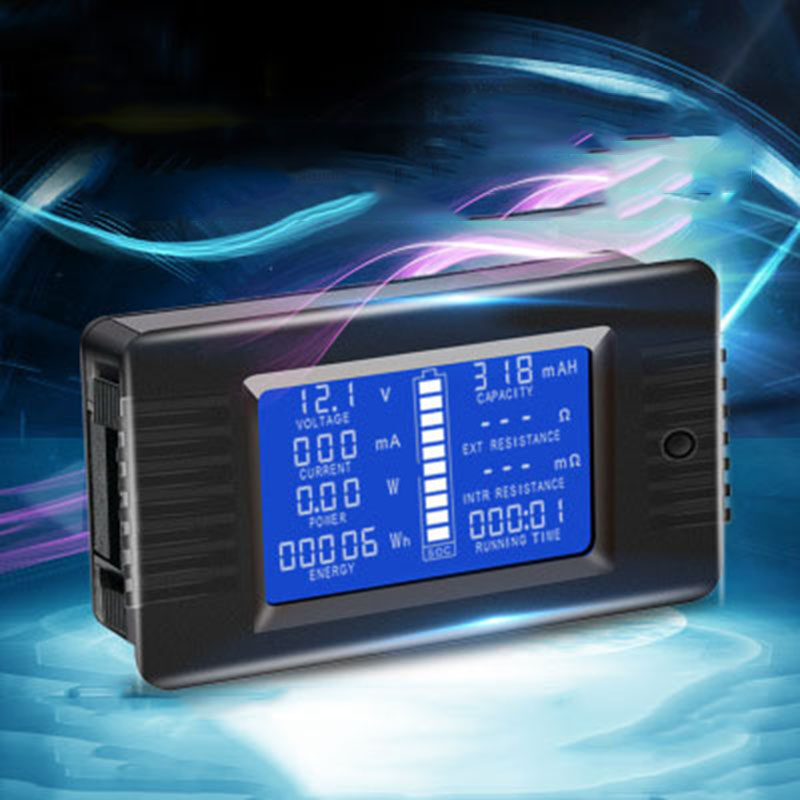 DC Multifunction Battery Monitor Meter LCD Display Digital Current ...