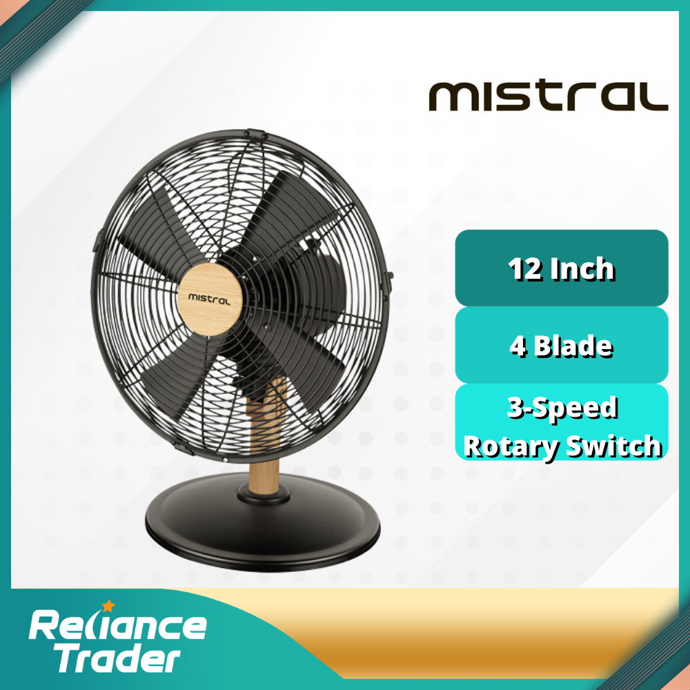Mistral 12" Table Fan with Metal Blades MTF1215M (ROY) | Lazada