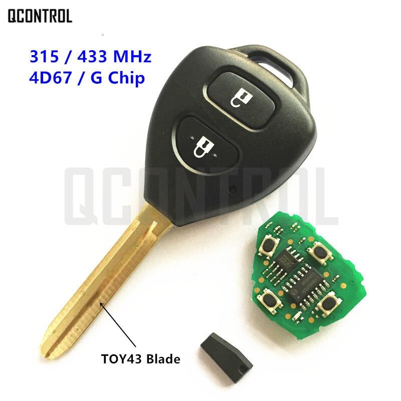 QCONTROL Remote Key for Toyota Camry Corolla Prado RAV4 Vios Hilux ...