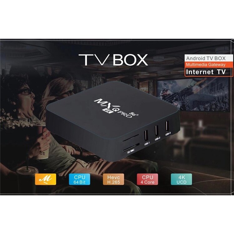 Tv Box Smart 4K Pro 5G 8Gb/128Gb Wifi Android 10.1 Tv Box Smart MXQ PRO ...