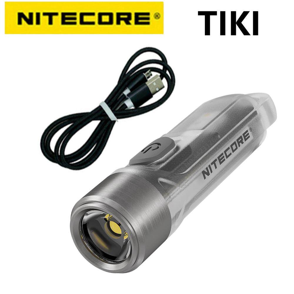 100% Original NITECORE TIKI TIKI LE 300 Lumens Mini Futuristic Multi-Function Keychain Light USB ...