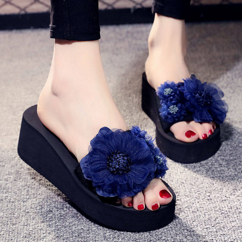 Mga Tsinelas Pambabaeng Fashion Sa Tag Araw Na Panlabas Na Pagsusuot Ng Makapal Na Sod Na May
