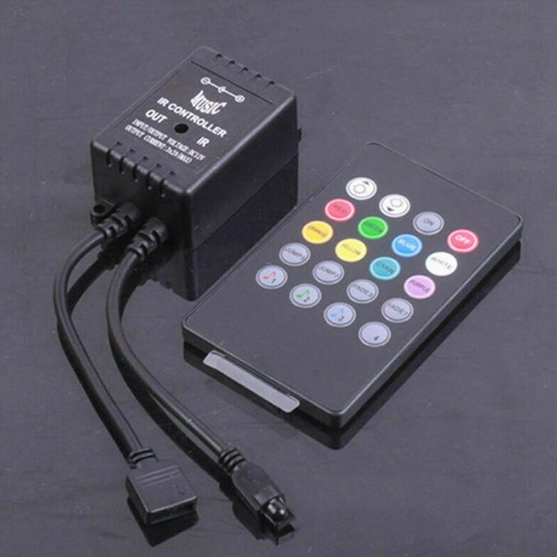 รีโมตควบคุมเพลง 20 Keys IR REMOTEเซ็นเซอร์เสียงสำหรับ 5050 3528 5630 ...