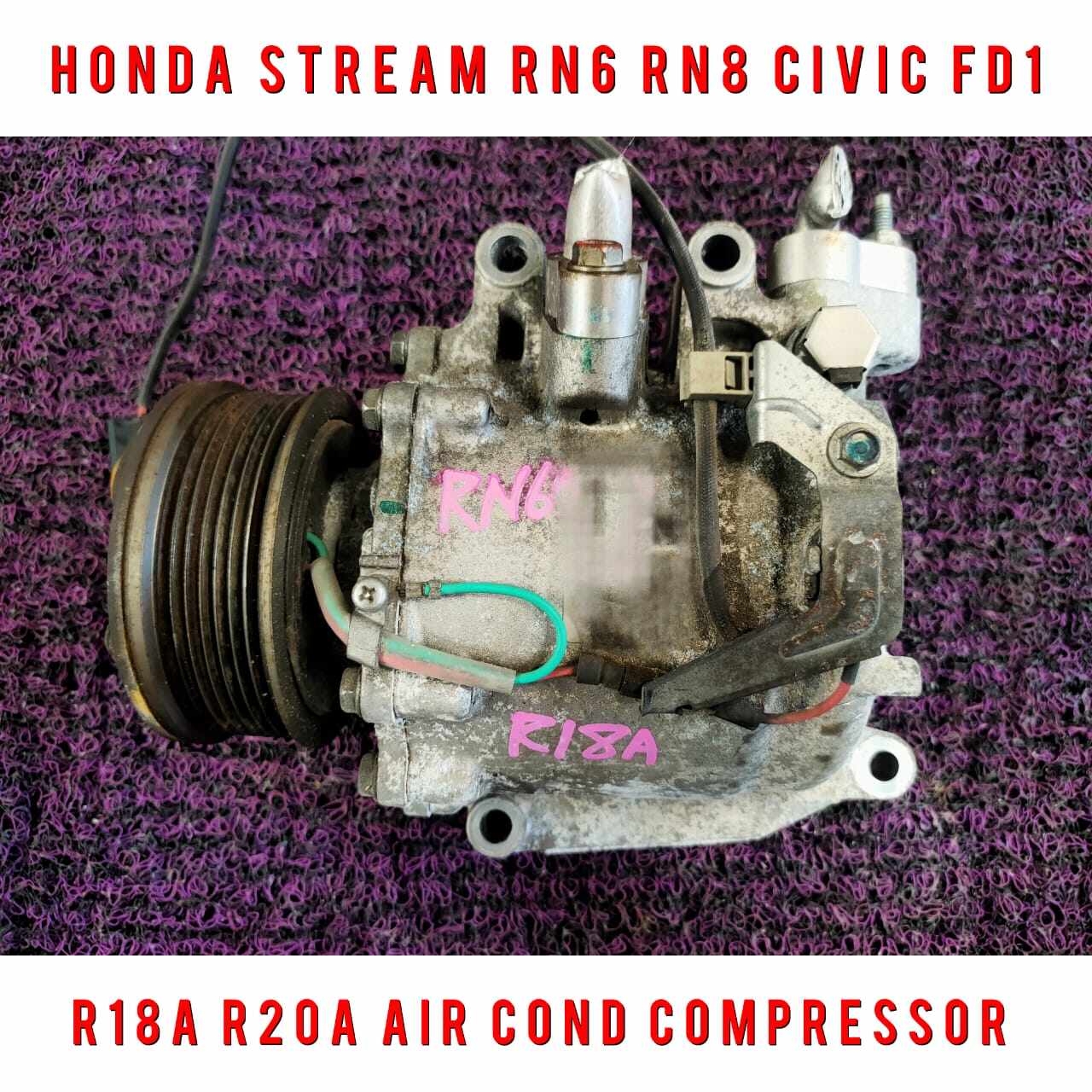 Honda R18A R20A Air Cond Compressor For Honda Stream RN6 RN8 Civic FD1 ...
