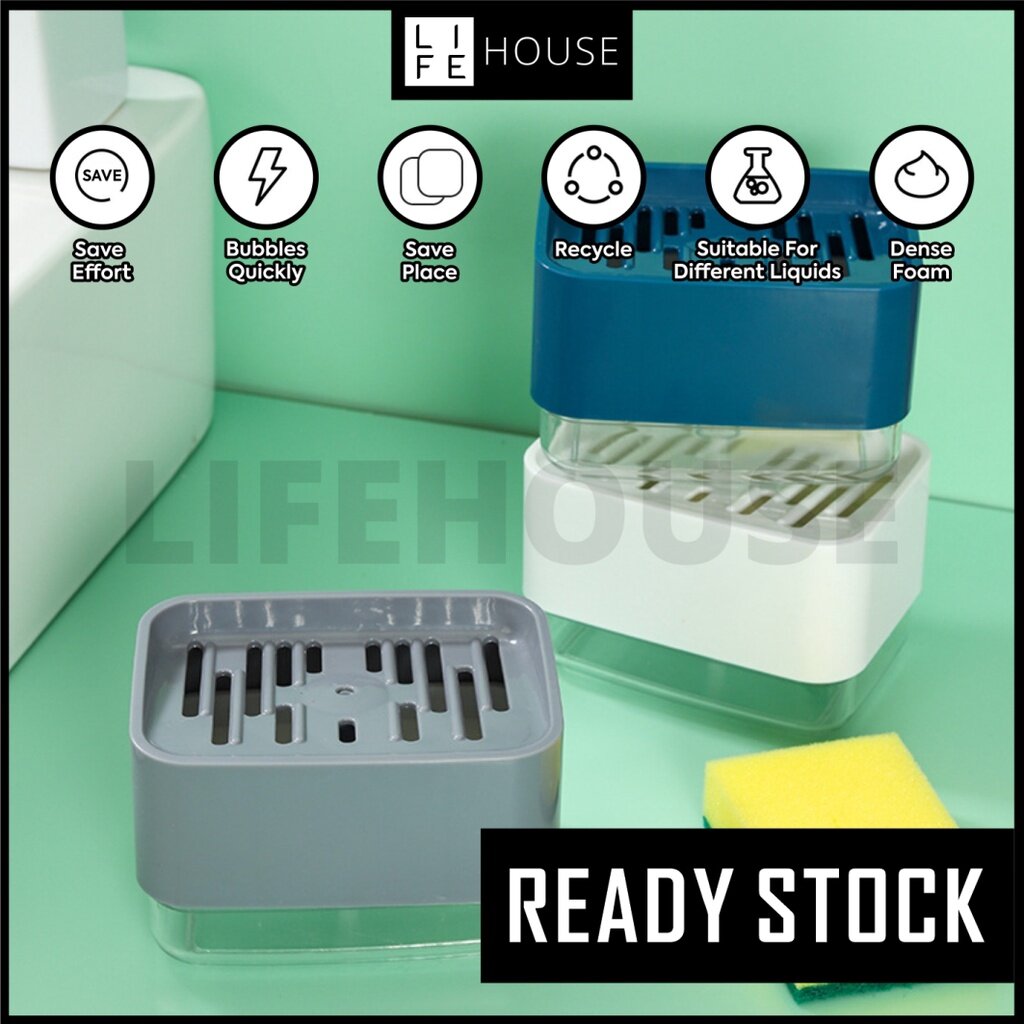 [FREE SPONGE] Upgraded Dish Soap Dispenser Dish Wash Dispenser 2 in 1 ...