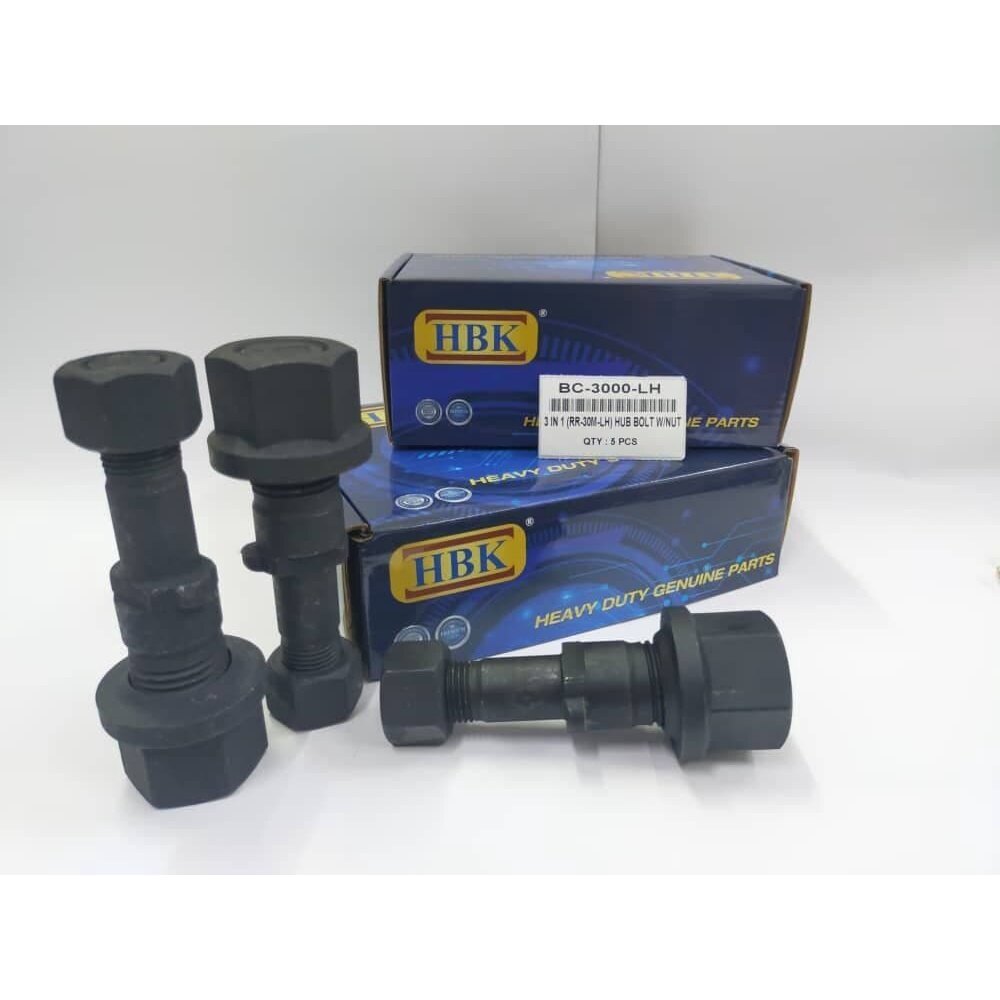 BC-3000 HINO NISSAN FUSO *30MM* WHEEL HUB BOLT (REAR) LORRY TAYAR SCREW ...