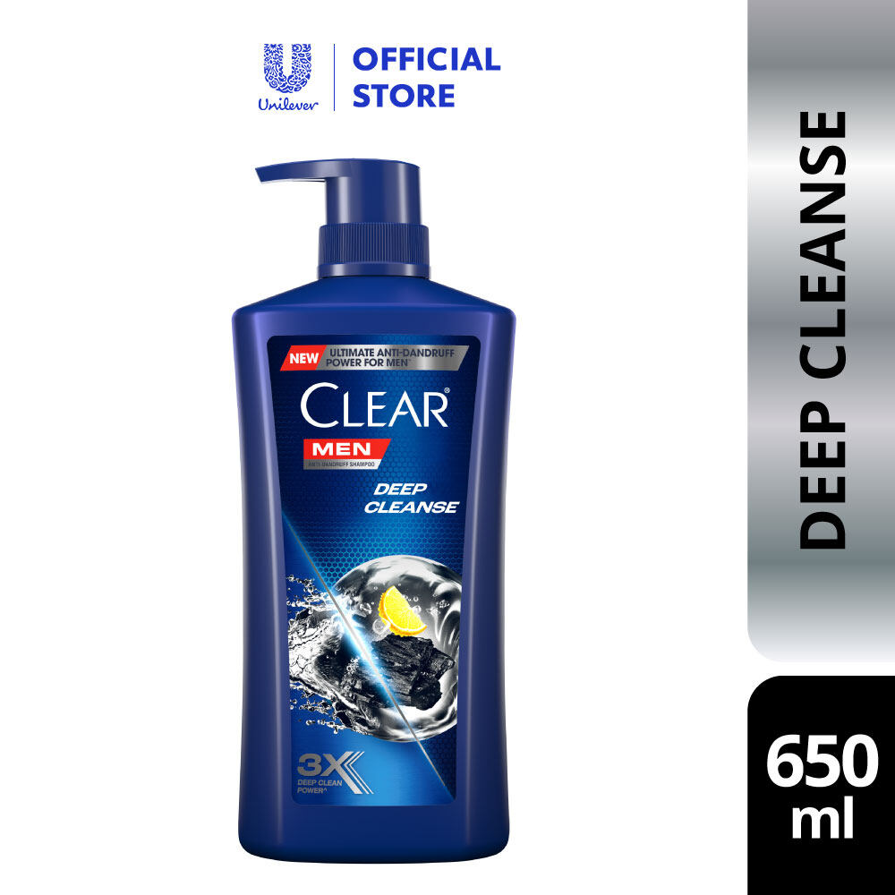 Clear Men Deep Cleanse Anti-Dandruff Shampoo 650ml | Lazada