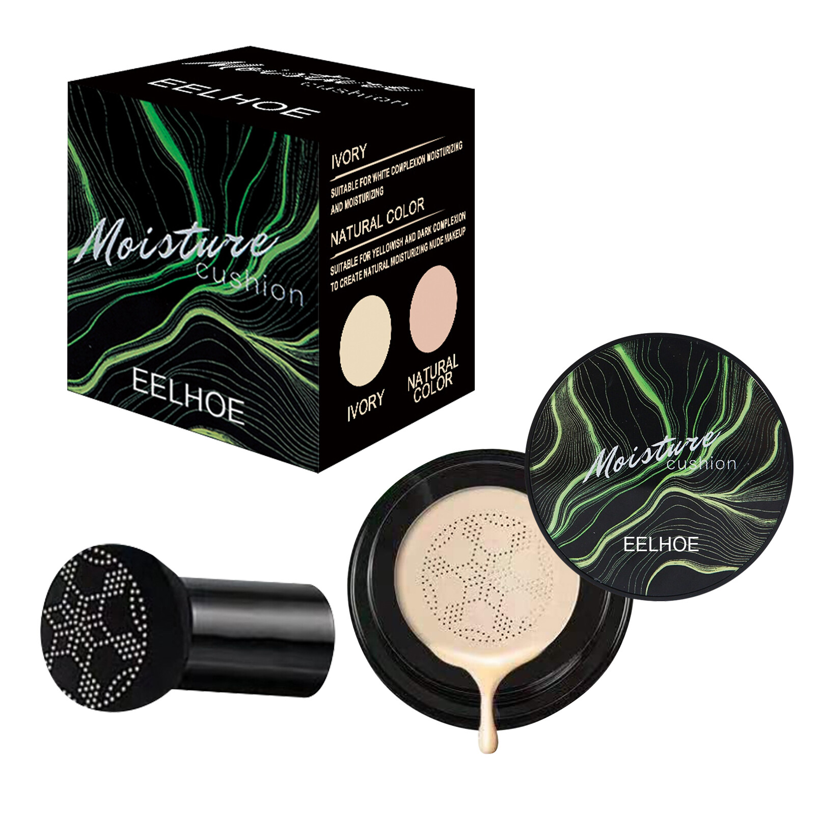Eelhoe Makeup Foundation BB Cream Mushroom Air Cushion To Cover Facial ...