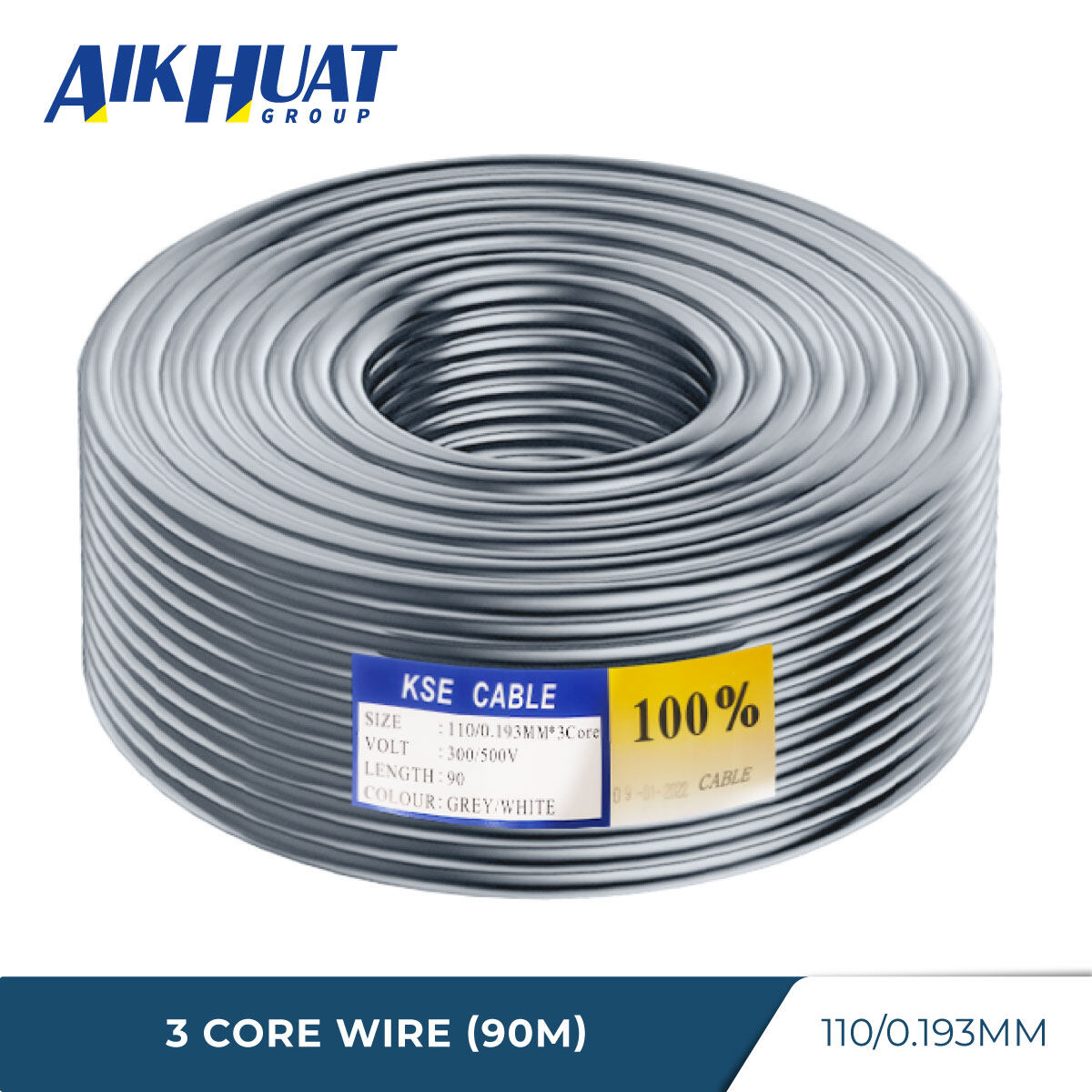 3 Core Flexible Cable | 110/0.193 Flexible Wire | 3C x 110 Roll Wayar ...