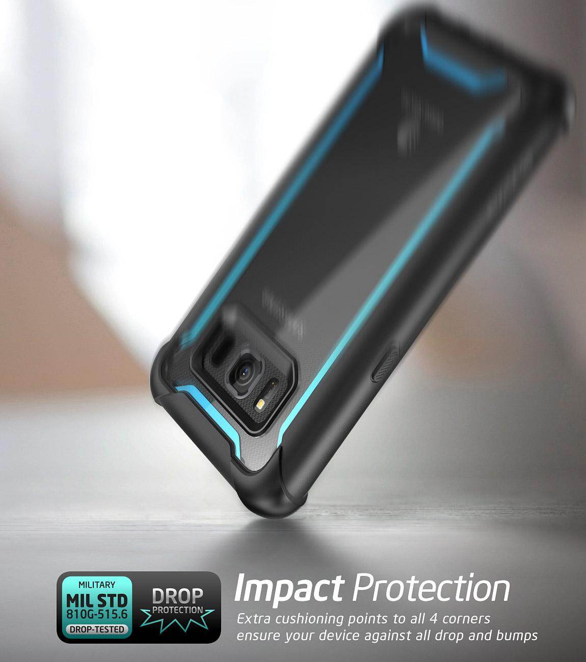 For Samsung Galaxy S8 Active case i-Blason Full-body Rugged Clear ...