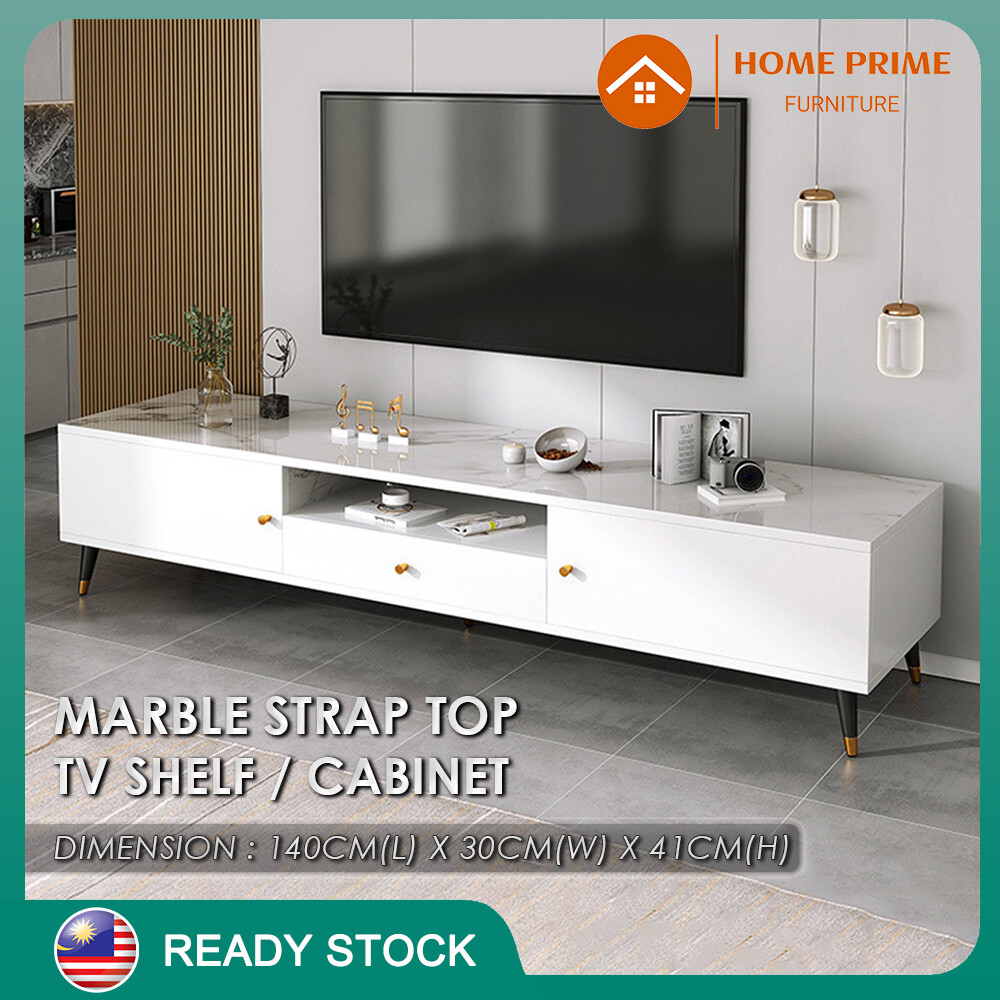 HOME PRIME DSG0042 TV Cabinet Marble Strap Top Scandinavian ...