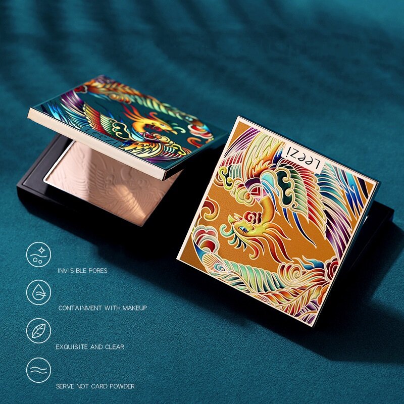 Leezi ที่มีสีสันฟีนิกซ์ศิลปะแต่งหน้าผงชุ่มชื้นคอนซีลเลอร์รูขุมขนที่มอง ...