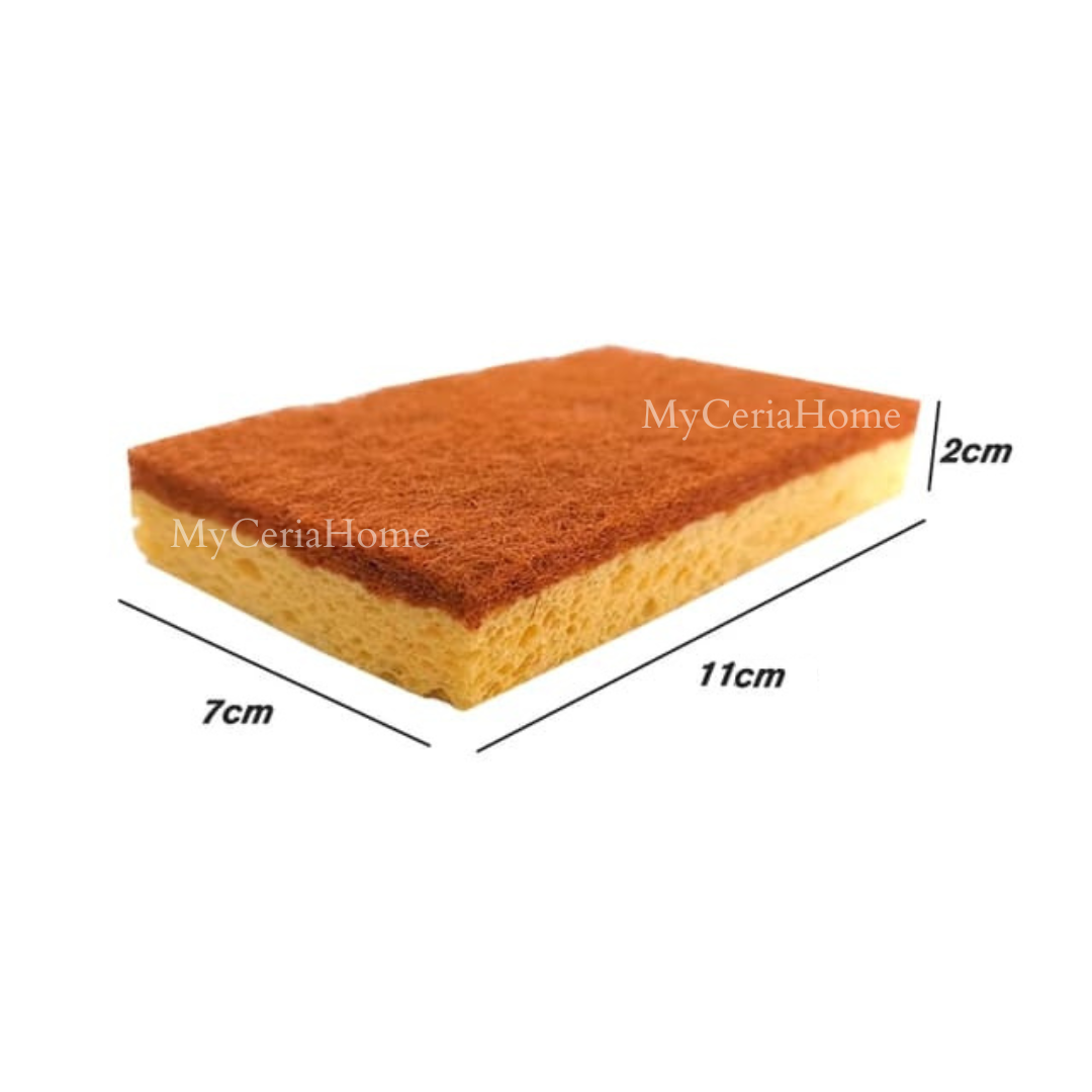 1/6pc Natural Cellulose Dishwashing Sponge Coconut /Sisal Fiber ...