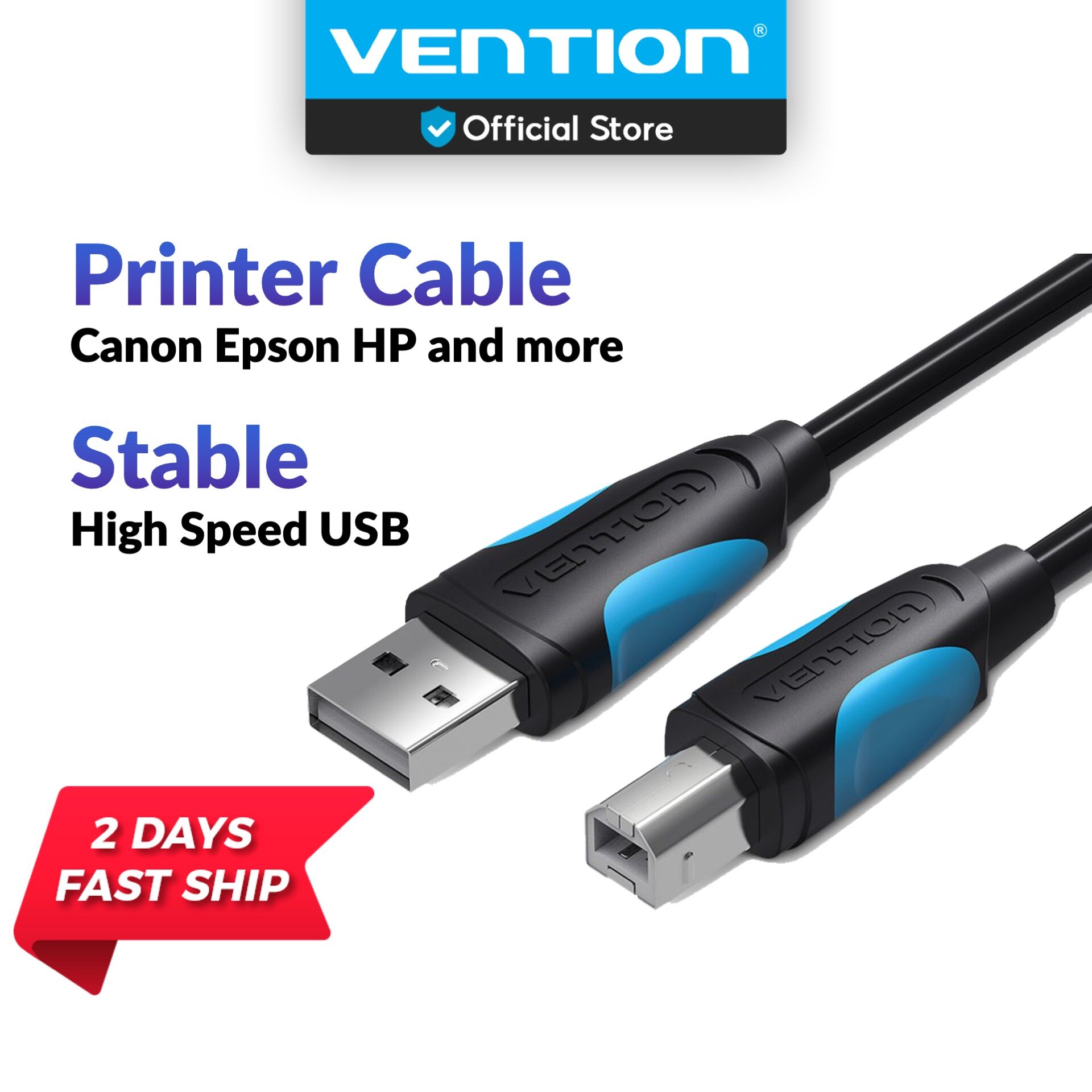 Vention Printer Cable USB 2.0 for Label Inkjet Laser Printer Scanner ...