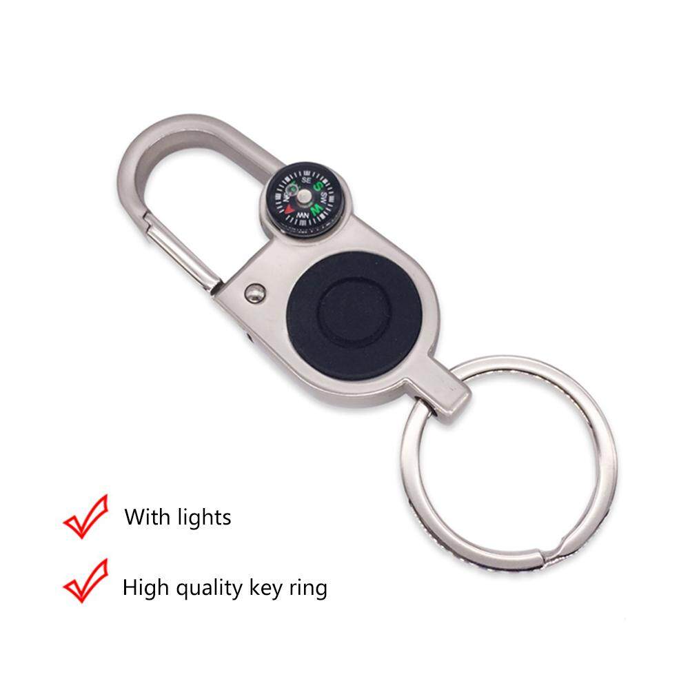 Keychain with LED Lights Lamp Multifunctional Metal Car Key Chain Ring ...