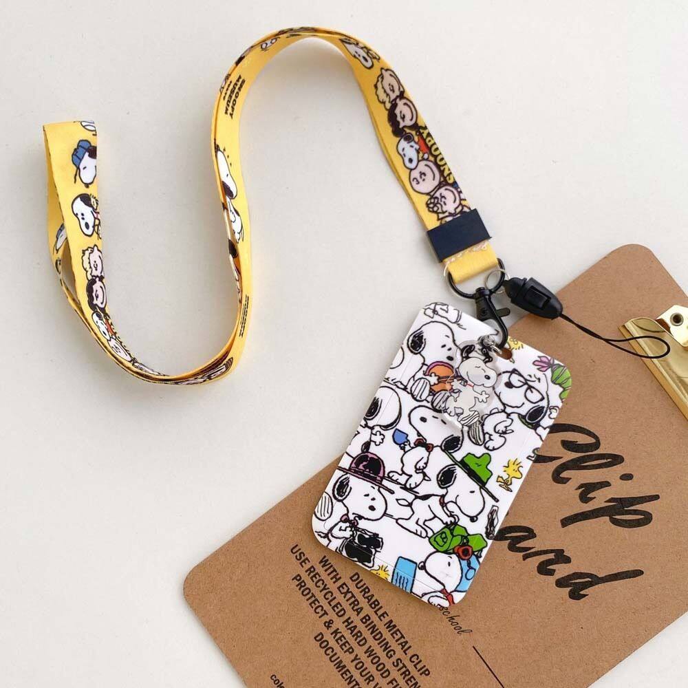 PANE5 Student Bank Card Meal Card Snoopy Lanyard Snoopy Card Holder ...