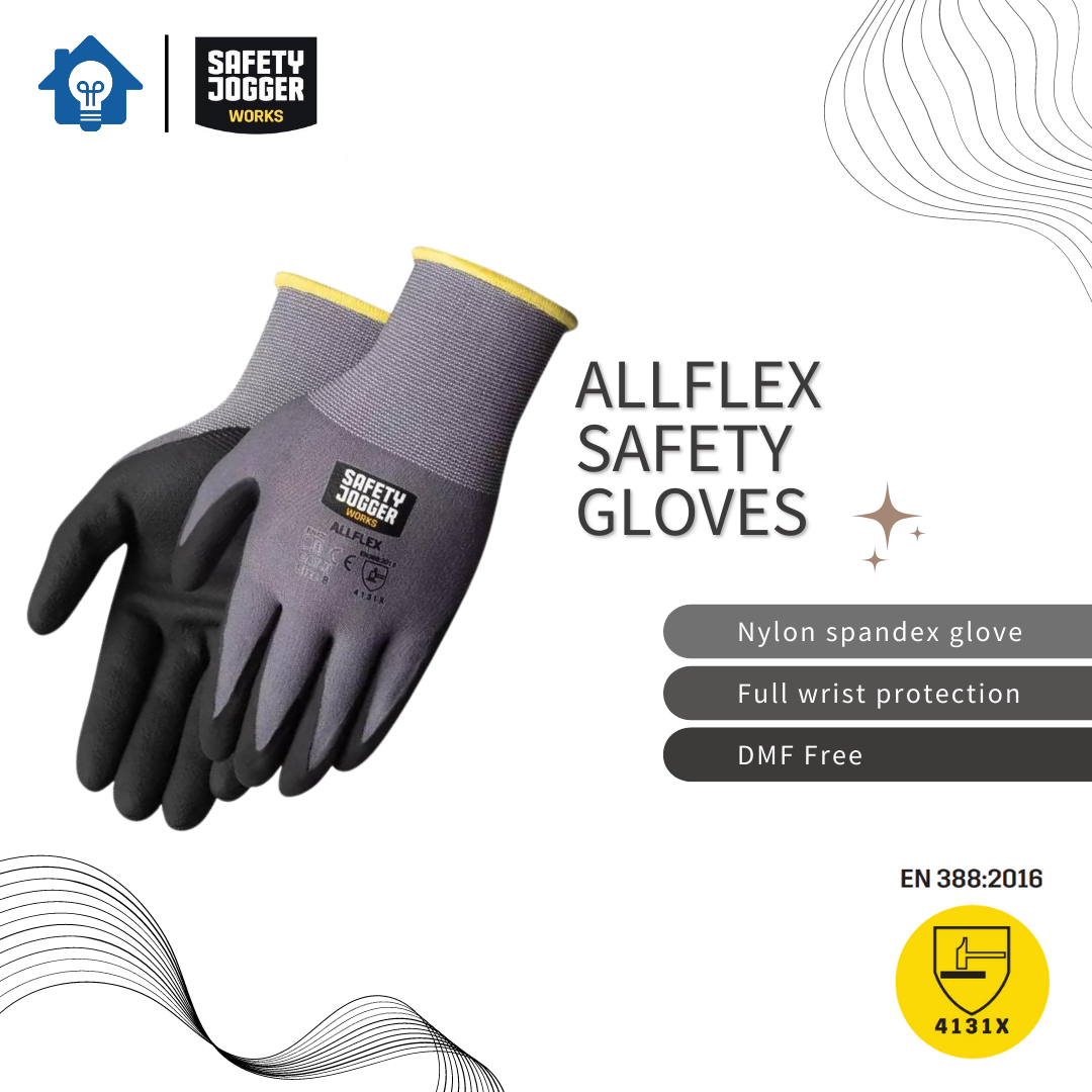 Safety Jogger Hand Protection Safety Glove - ALLFLEX ( 1 Pair ) | Lazada