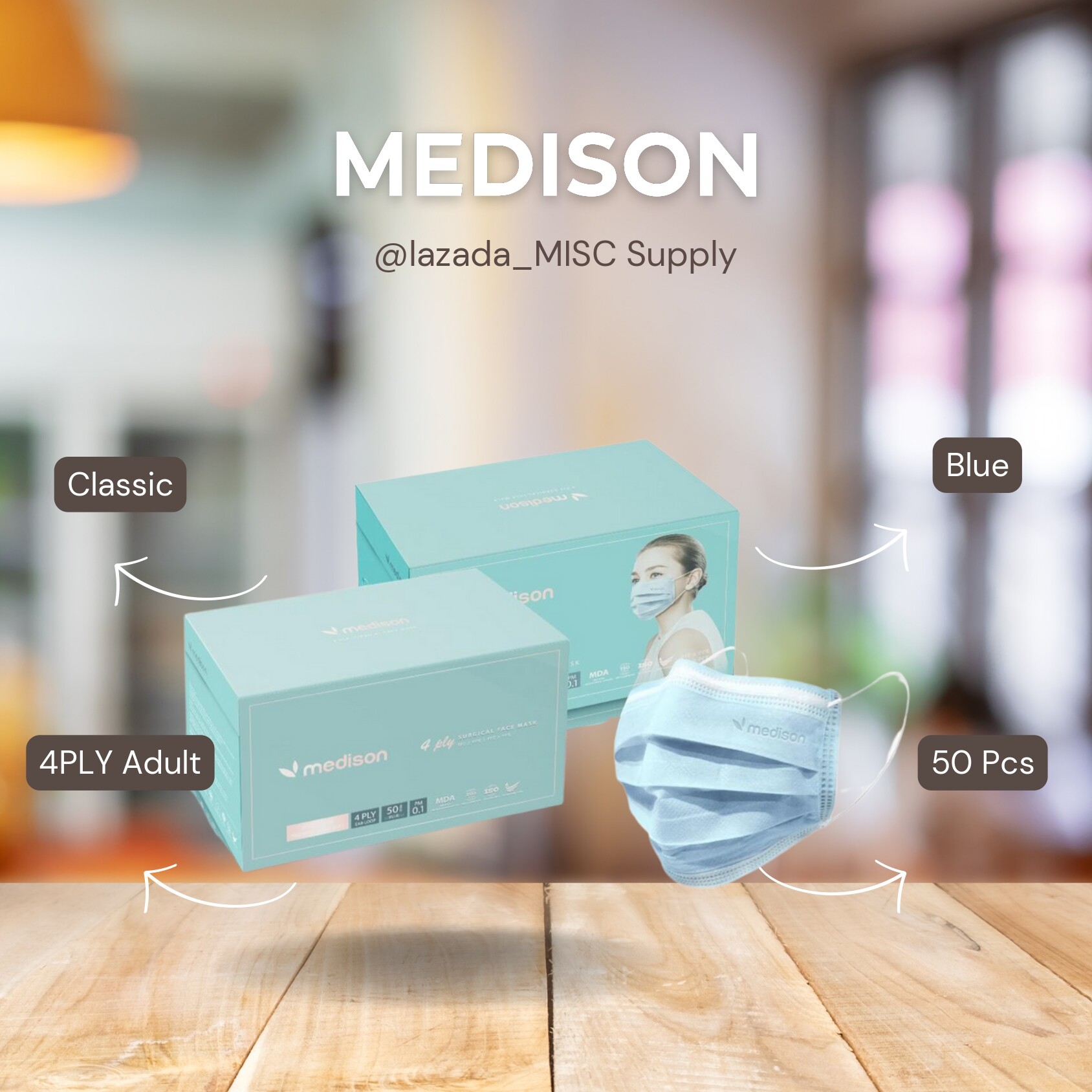 MEDISON Adult 4Ply Premium Soft Surgical Face Mask - SIRIM CERTIFIED ...