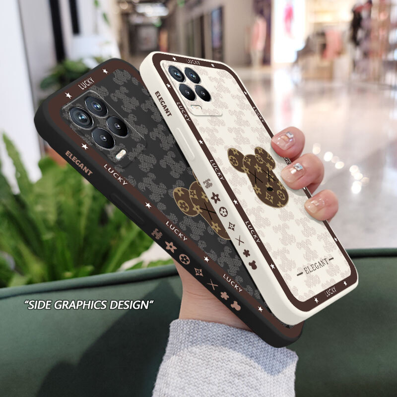เคสหมีหูใหญ่ OPPO A96 A95 A76 A57 A55 A36 A16 A16K รู้สึกสบาย ความคิด ...