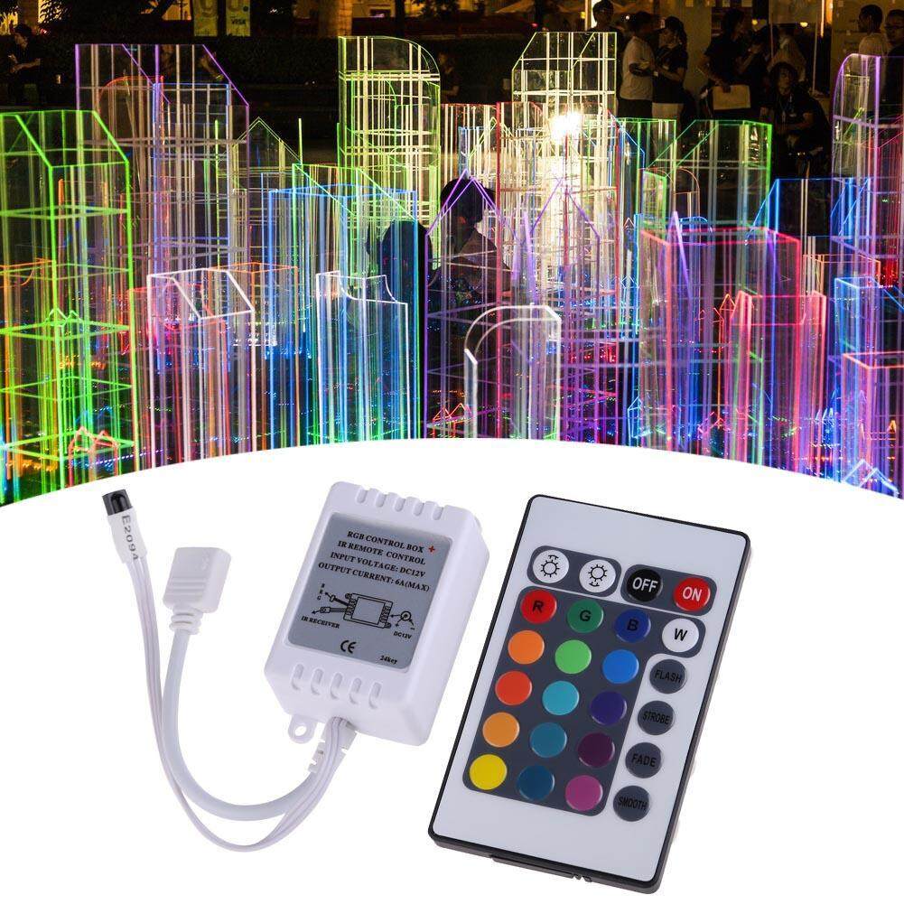24 Key IR Remote Controller DC 12VสำหรับRGB 5050 SMD LED Strips ...