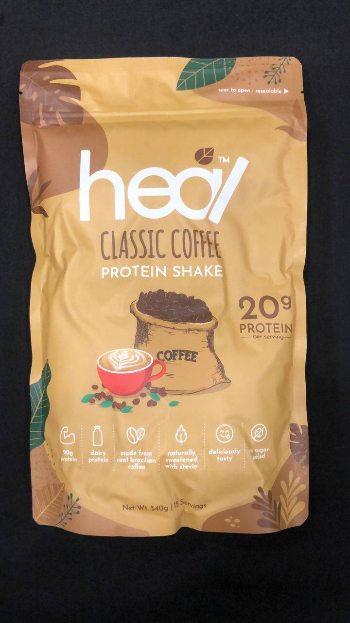 HEAL HIGH PROTEIN ( CLASSIC COFFEE WITH STEVIA ) 540G | Lazada