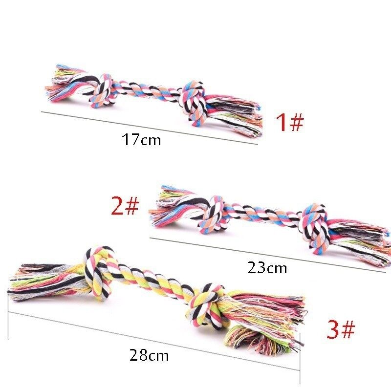 FASHION Pet Dog Toys Colorful Double Knot Toy For Small Large Dogs Dog ...
