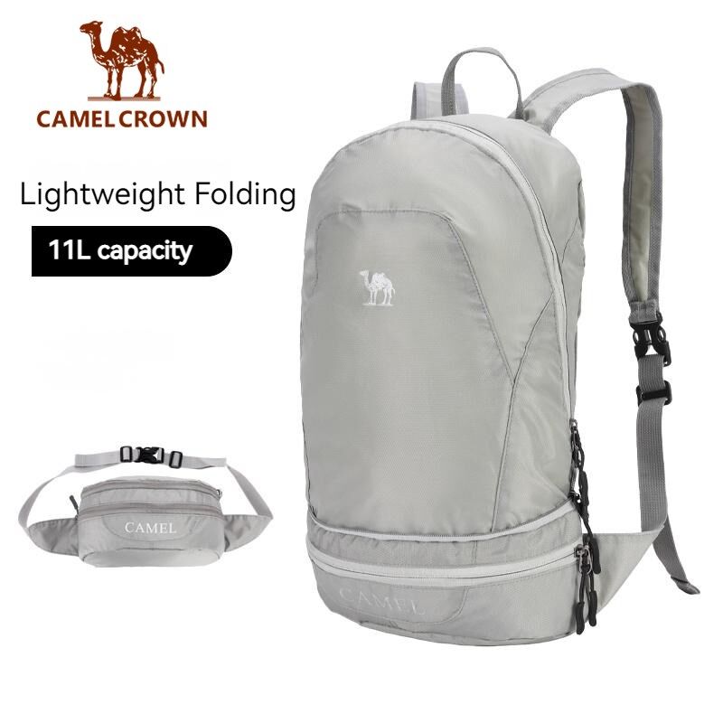CAMELCROWN กระเป๋าเป้สะพายหลัง11L แบบพับได้กันน้ำน้ำหนักเบามากกลางแจ้งตั้งแคมป์เดินป่ากระเป๋า ...