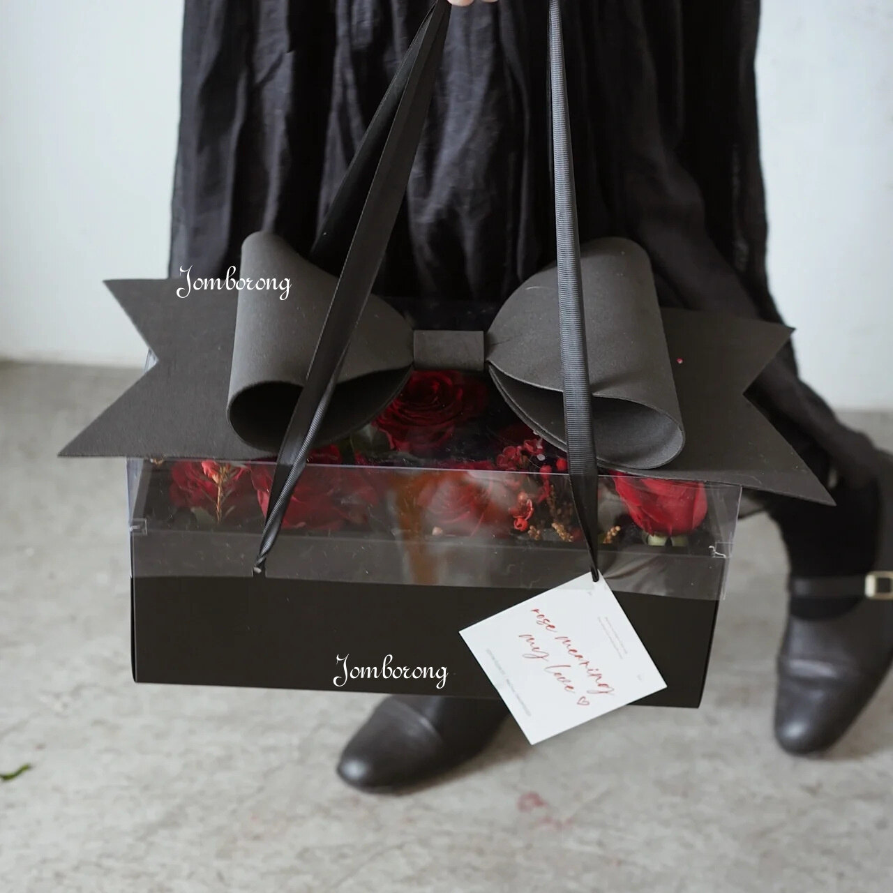 BIG RIBBON BOX Korean PVC mother father day Korean Fruits box flower ...