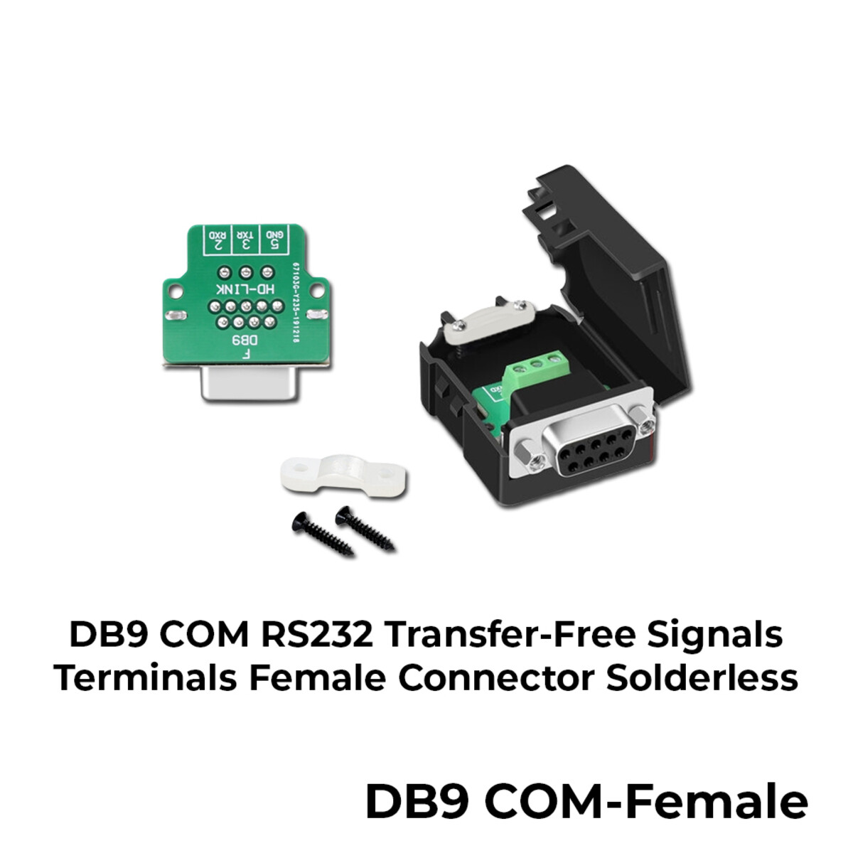 DB9 COM RS232 Transfer-Free Signals Terminals Male Female Connector ...