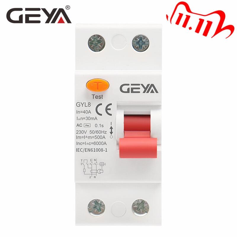 Geya Gyl8 Ac ประเภทแม่เหล็กไฟฟ้า1pn Rcd Elcb Rccb Din Rail Circuit ...