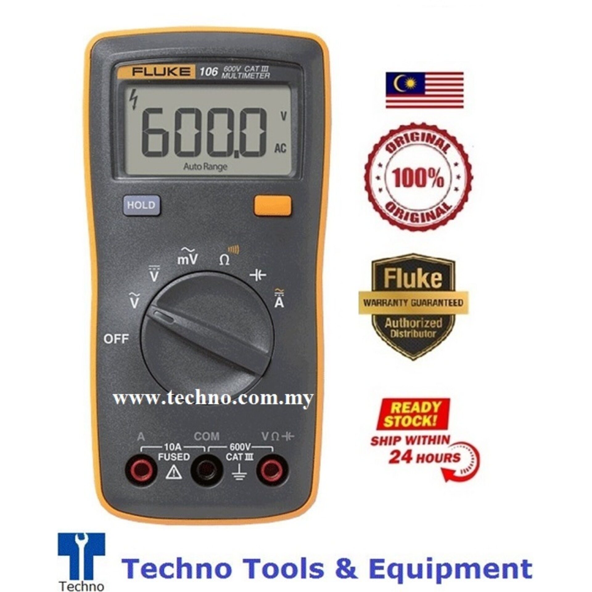 Fluke 106 Palm-sized Digital Multimeter | Lazada
