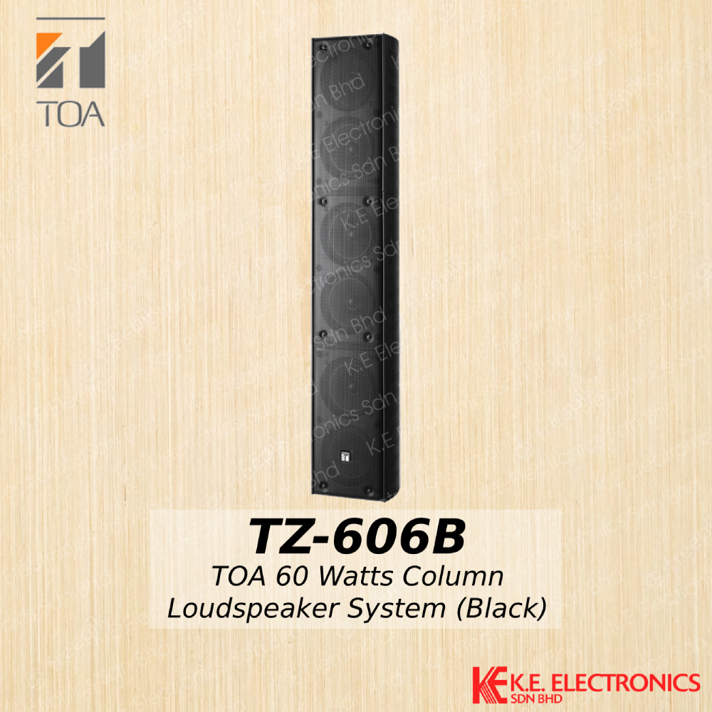 TOA 100V Line TZ-606B 60 Watts Column Loudspeaker System (Black) | Lazada
