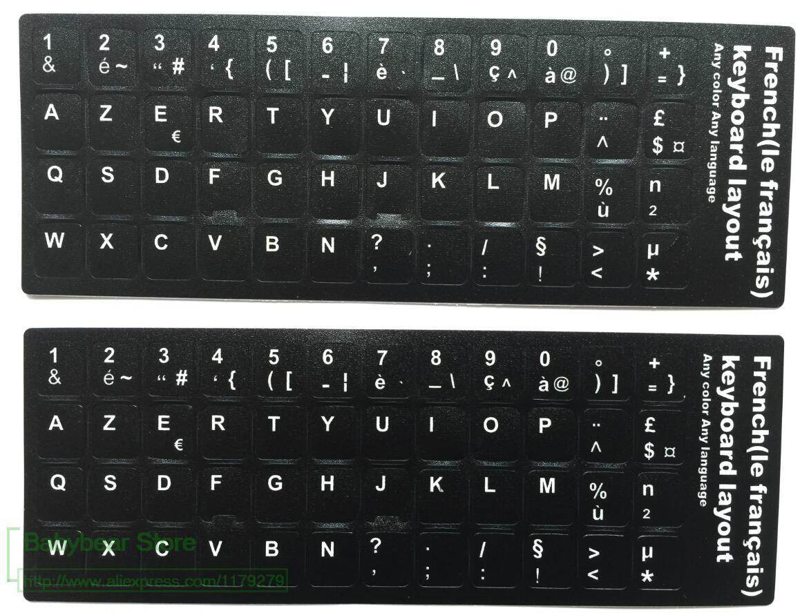 2pcs/lot French Keyboard Sticker Franch AZERTY For laptop desktop ...