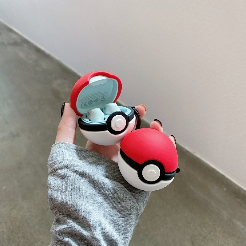 Baseus Encok Tws เคส Wm01 3D การ์ตูน Pokeball ซิลิโคนป้องกันหูฟังไร้สาย ...