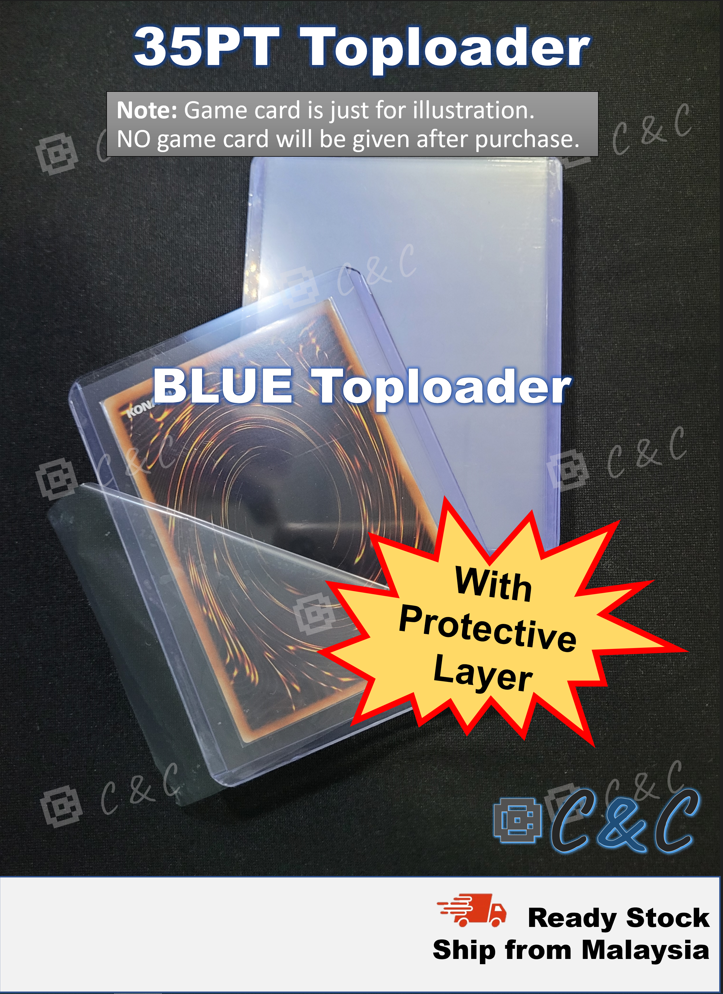 Toploader 35PT 3” X 4” Blue card holder card protector for Cuckoo, TCG ...