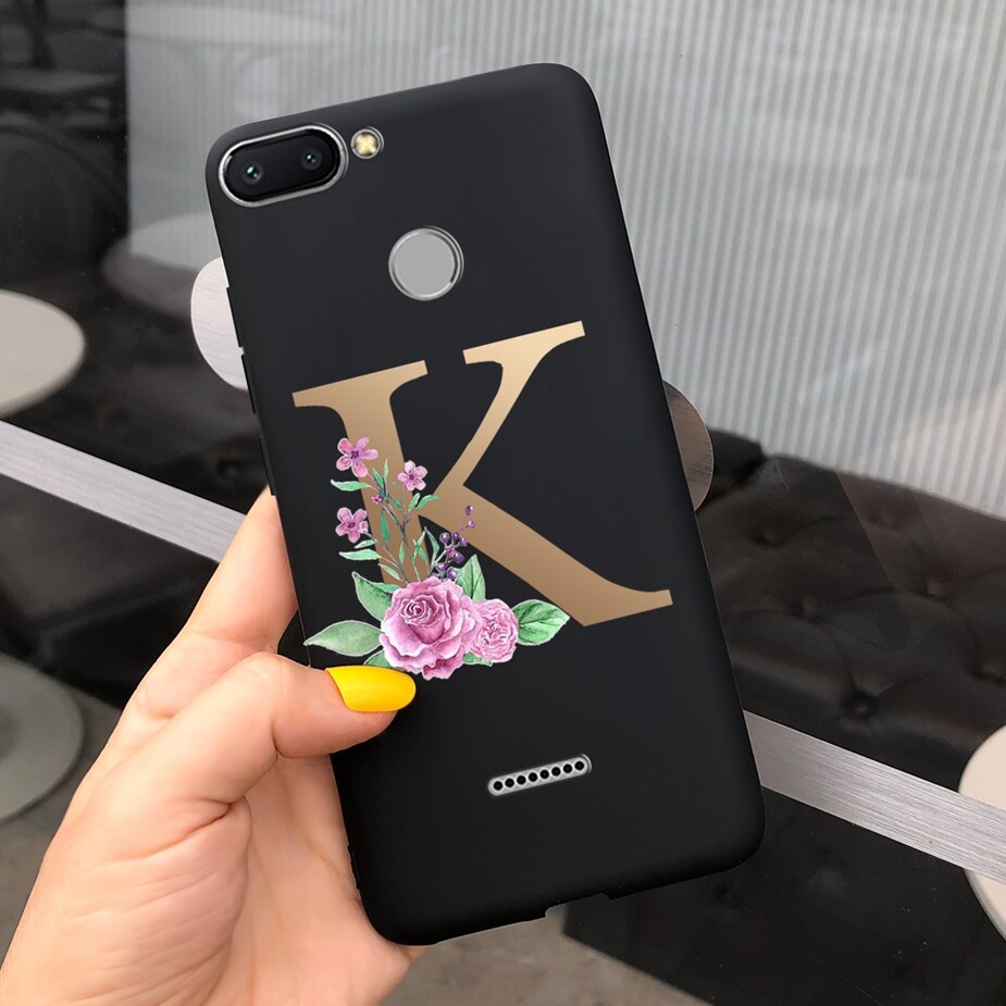 Cute Letters Case For Xiaomi Redmi 6 Case Redmi6 Soft Silicone Phone ...